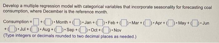 Solved Develop a multiple regression model with categorical | Chegg.com
