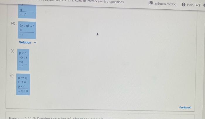 Solved Exercise 2.11.2: Proving arguments are valid using | Chegg.com