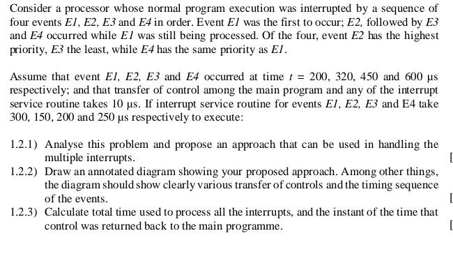 Solved Consider a processor whose normal program execution | Chegg.com