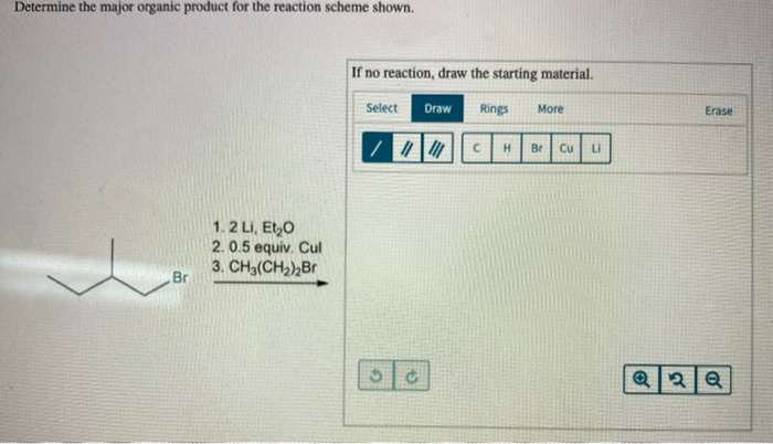 Solved Determine the major organic product for the reaction | Chegg.com