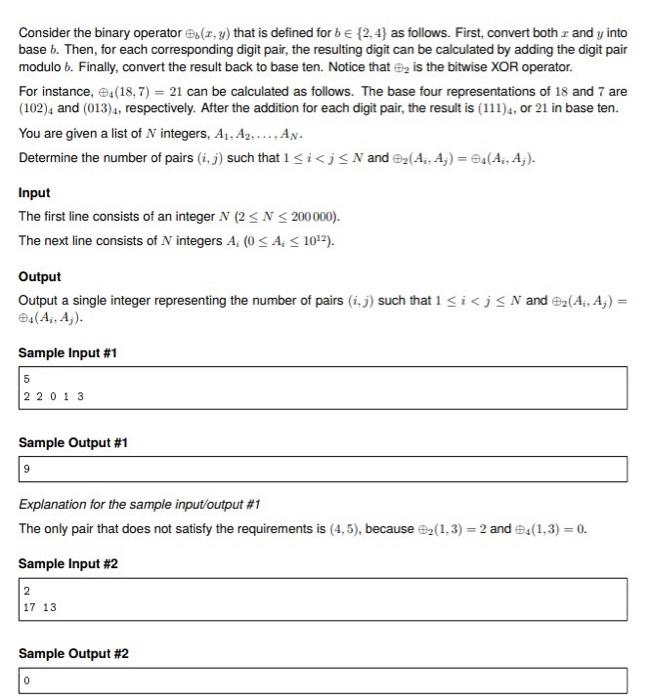Solved Consider The Binary Operator ⊕bxy That Is Defined 