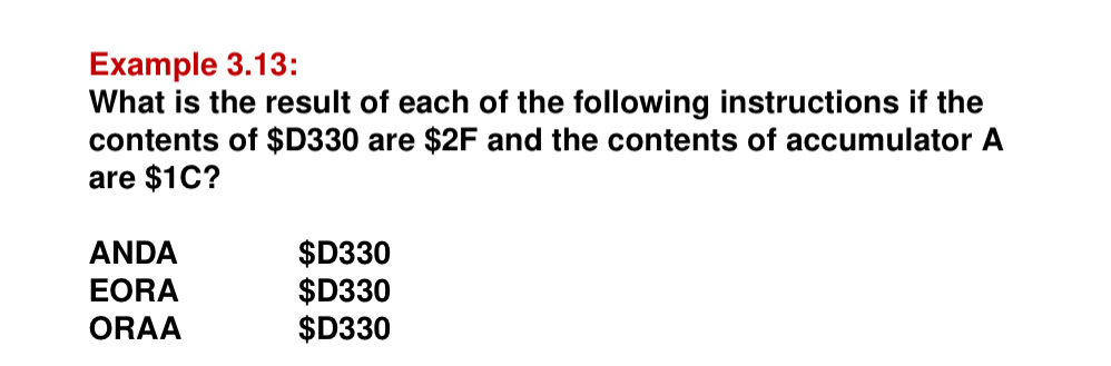 Solved Example 3.13:What is the result of each of the | Chegg.com