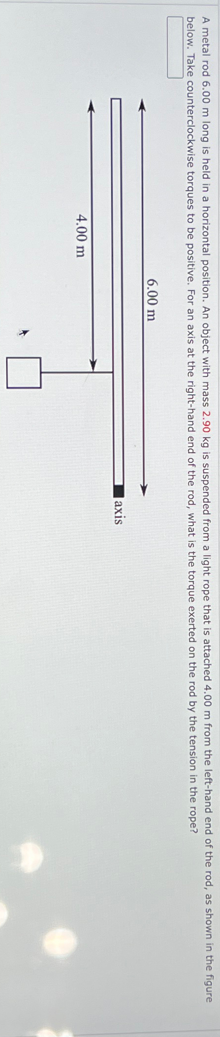 Solved below. Take counterclockwise torques to be positive. | Chegg.com