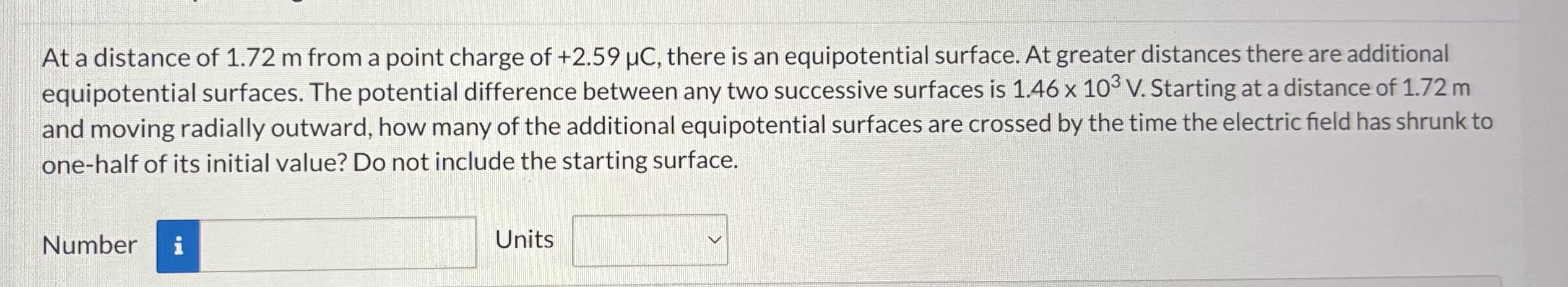 Solved At a distance of 1.72 ﻿m from a point charge of | Chegg.com