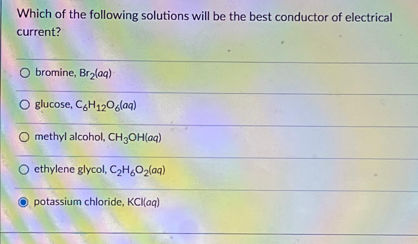 Solved Which of the following solutions will be the best | Chegg.com