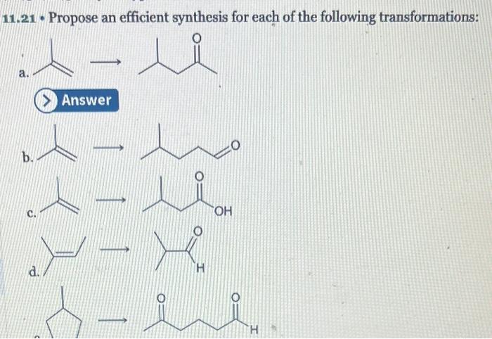 Solved 11.21 - Propose an efficient synthesis for each of | Chegg.com