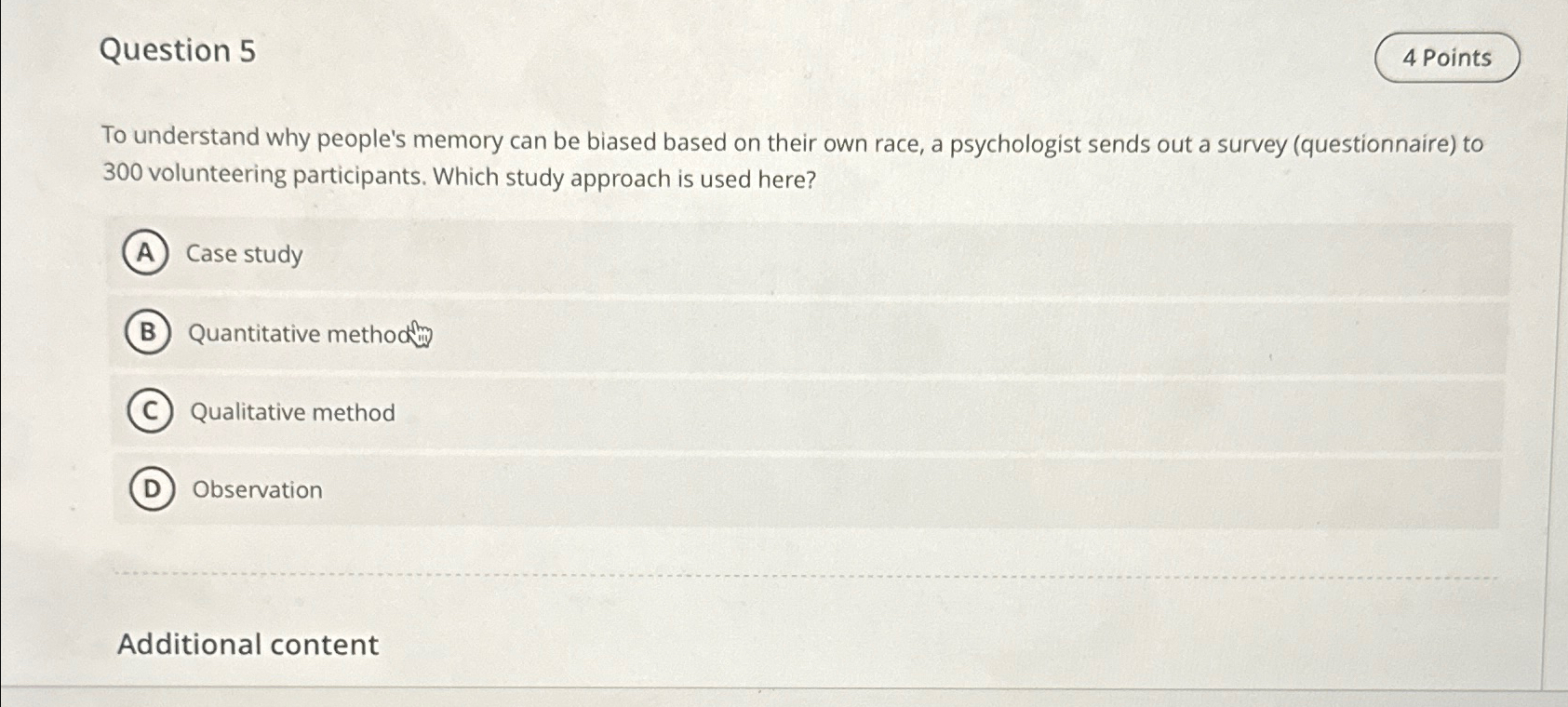 Solved Question 54 ﻿PointsTo understand why people's memory | Chegg.com
