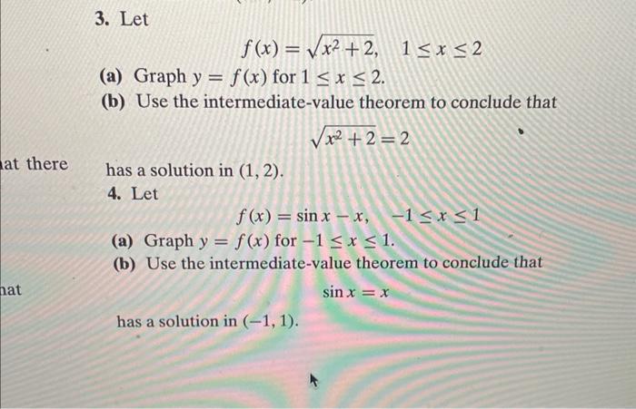 Solved 3. Let f(x)=x2+2,1≤x≤2 (a) Graph y=f(x) for 1≤x≤2. | Chegg.com