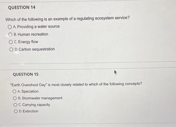 Which of the following is an example of a regulating | Chegg.com