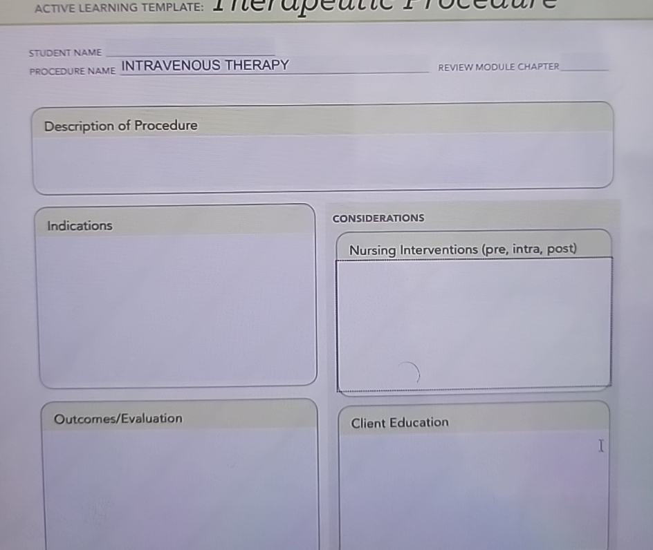 Solved ACTIVE LEARNING TEMPLATE:STUDENT NAMEq,PROCEDURE NAME | Chegg.com