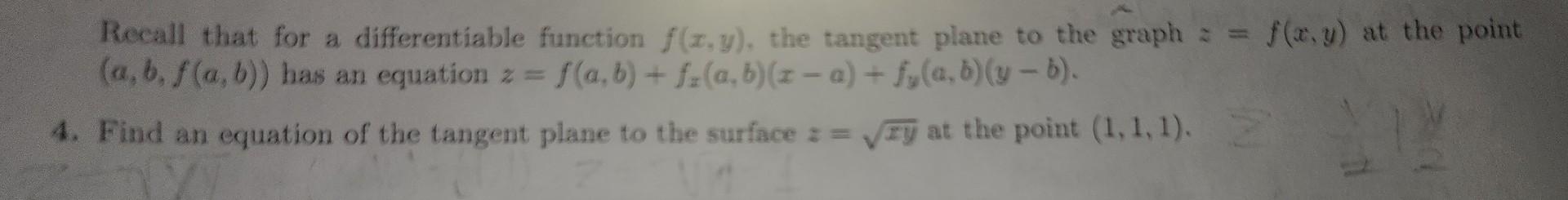 Solved Recall that for a differentiable function f(x,y), the | Chegg.com