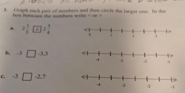 Cinaph each pair of numbers and then circle the | Chegg.com