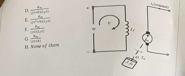 Solved 16. For the field control DC motor in figure below, | Chegg.com