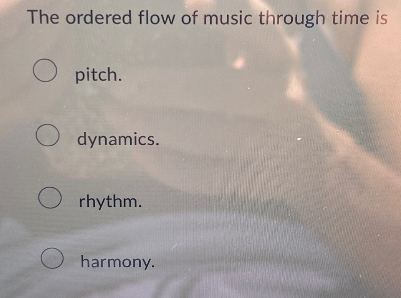 Solved The ordered flow of music through time | Chegg.com