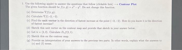Solved 1. Use the following applet to answer the questions | Chegg.com