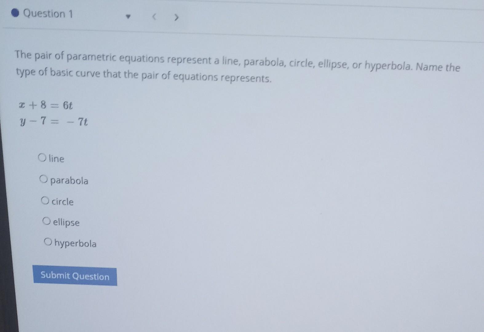 Solved The pair of parametric equations represent a line, | Chegg.com