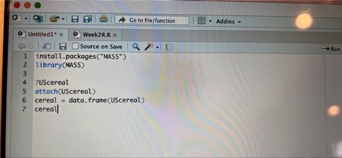 Solved Load the MASS package and inspect the help file for | Chegg.com