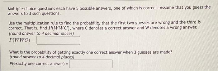 Solved Multiple-choice questions each have 5 possible | Chegg.com