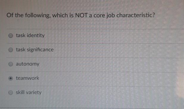 Solved Of the following, which is NOT a core job | Chegg.com