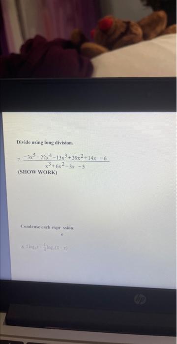 Solved Divide using long division. | Chegg.com