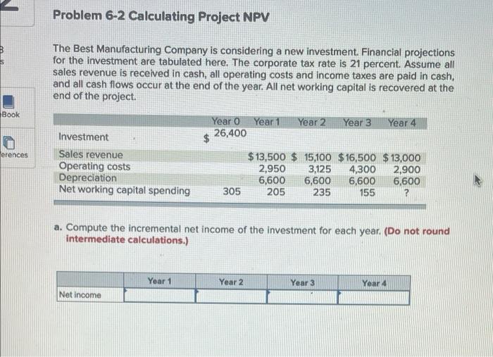 Solved Problem 6-2 Calculating Project NPV The Best | Chegg.com Solved Problem 6-2 Calculating Project NPV The Best | Chegg.com