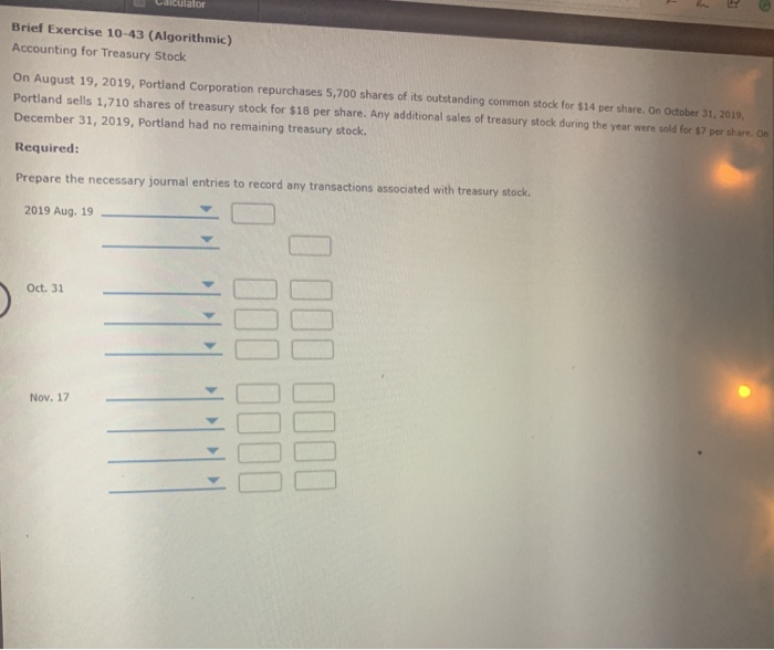 Solved actor Brief Exercise 10-43 (Algorithmic) Accounting | Chegg.com