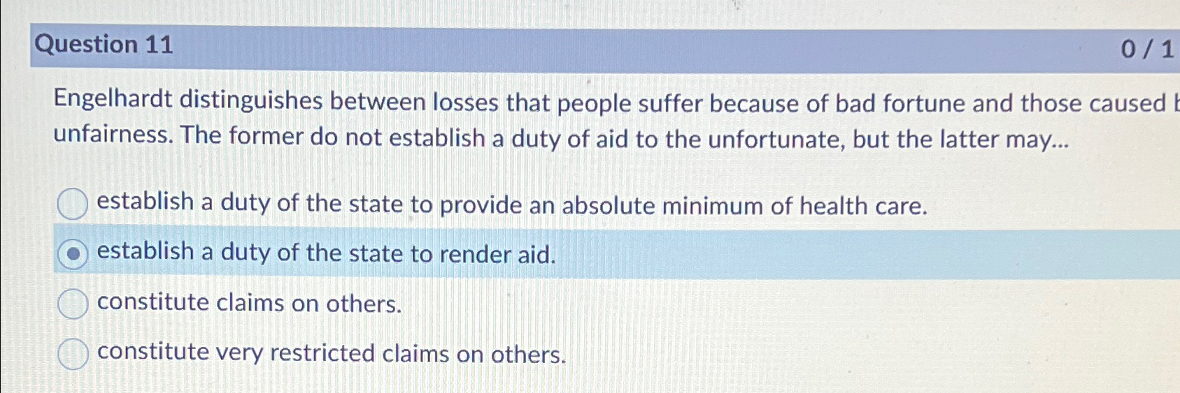 Solved Question 11Engelhardt distinguishes between losses | Chegg.com