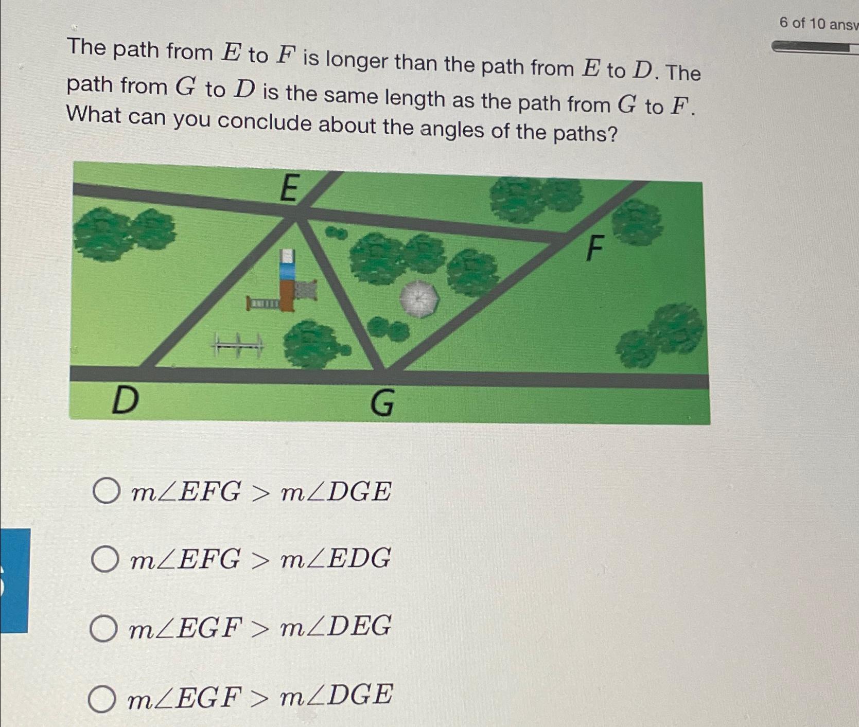 Solved The path from E ﻿to F ﻿is longer than the path from E | Chegg.com