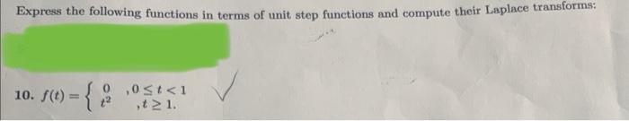Solved Express the following functions in terms of unit step | Chegg.com