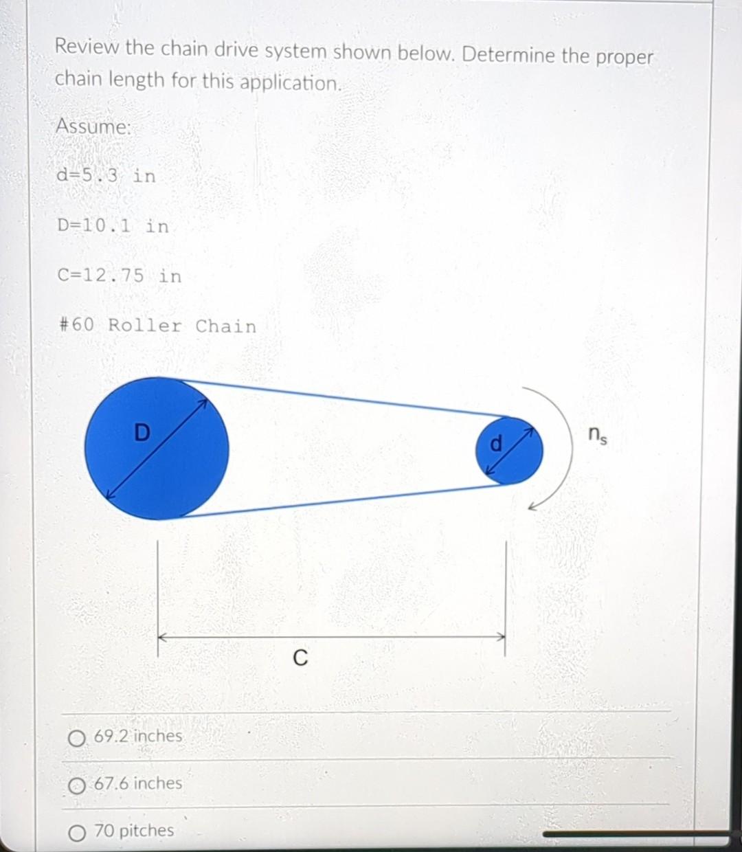 Solved Review the chain drive system shown below. Determine | Chegg.com