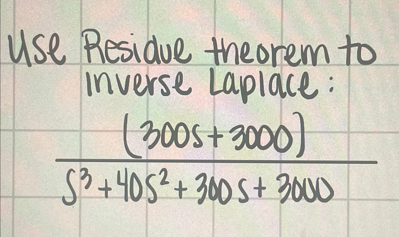 Solved Use Residue theorem to inverse | Chegg.com