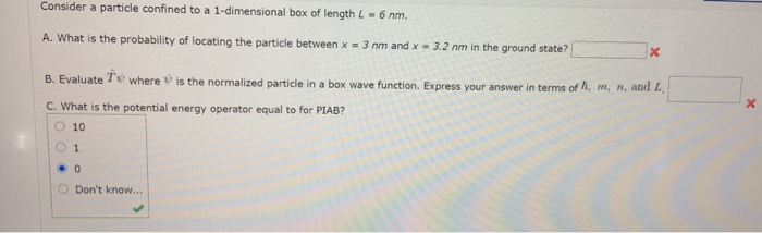 Consider a particle confined to a 1-dimensional box | Chegg.com