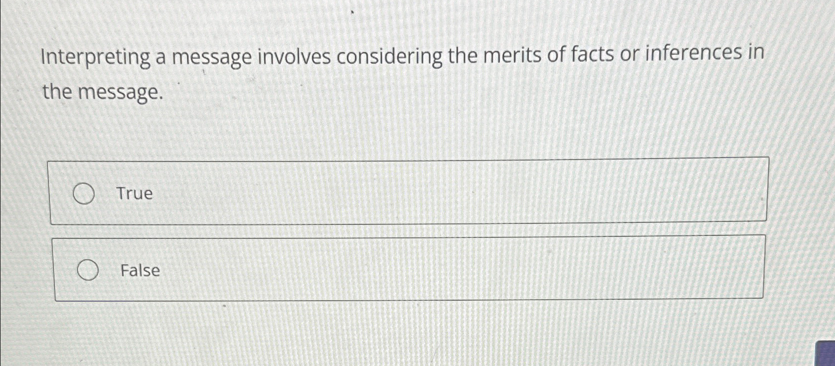 Solved Interpreting a message involves considering the | Chegg.com