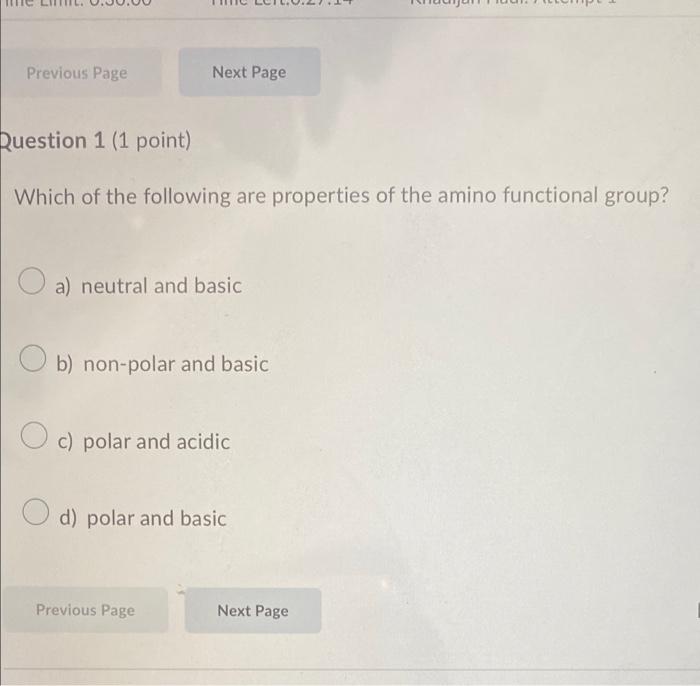 Solved Previous Page Next Page Question 1 (1 point) Which of | Chegg.com