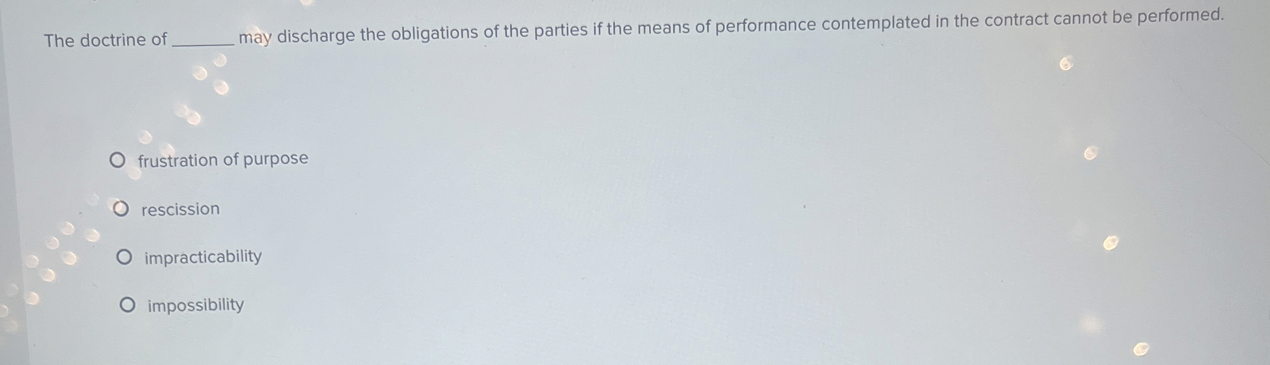 High Quality SOLUTION The doctrine of q, ﻿may discharge the obligations of | Chegg.com