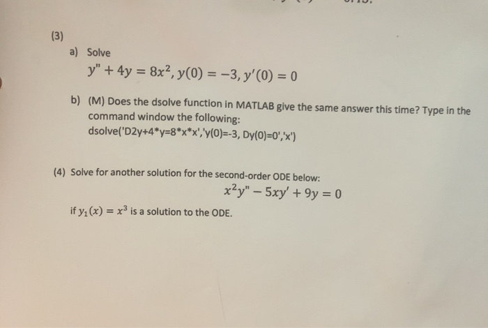 Solved a) Solve y Solved a) Solve y