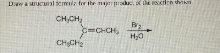 Solved Draw a structural formula for the major product of | Chegg.com