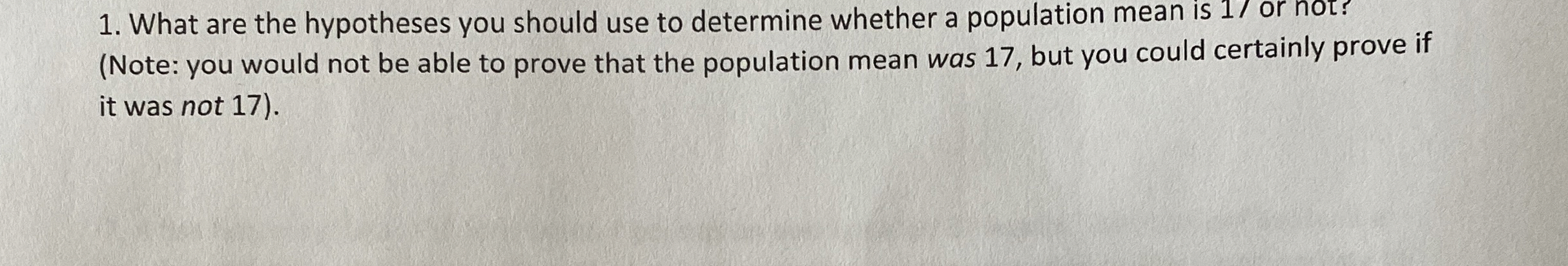 Solved What are the hypotheses you should use to determine | Chegg.com