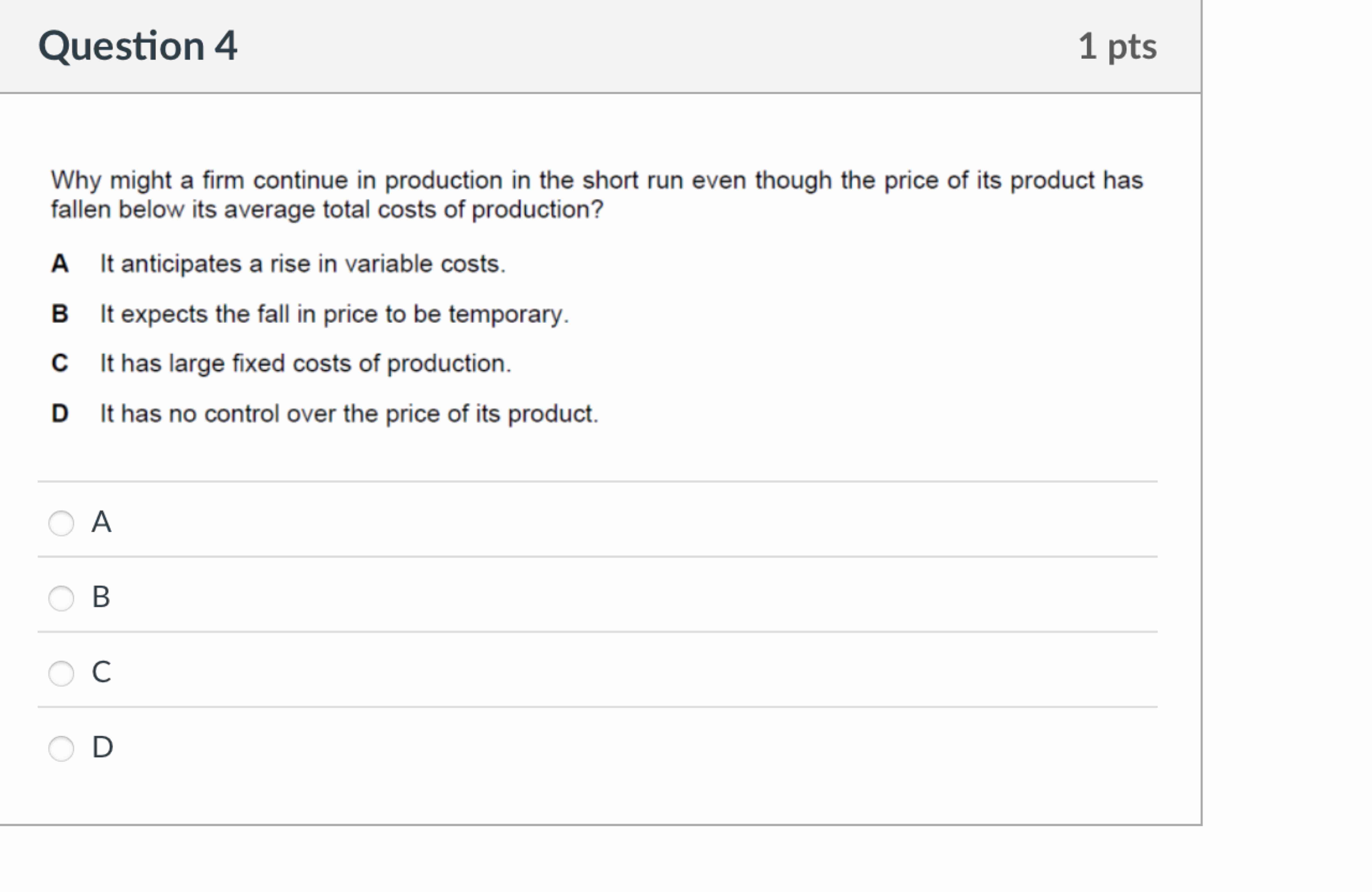 Solved why might a firm continue in production in the short | Chegg.com