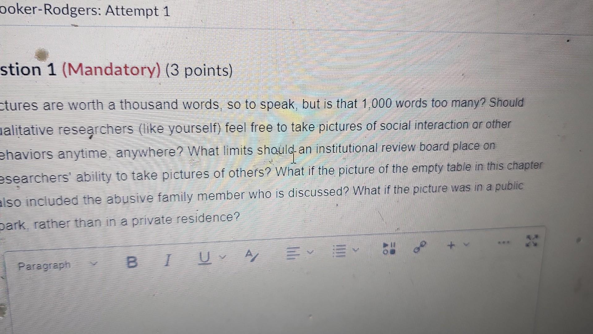 stion 1 (Mandatory) (3 points) tures are worth a | Chegg.com