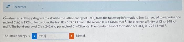 Solved Construct an enthalpy diagram to calculate the | Chegg.com