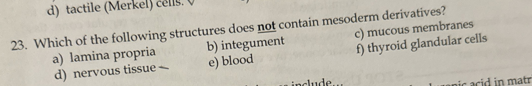 Solved Which of the following structures does not contain | Chegg.com