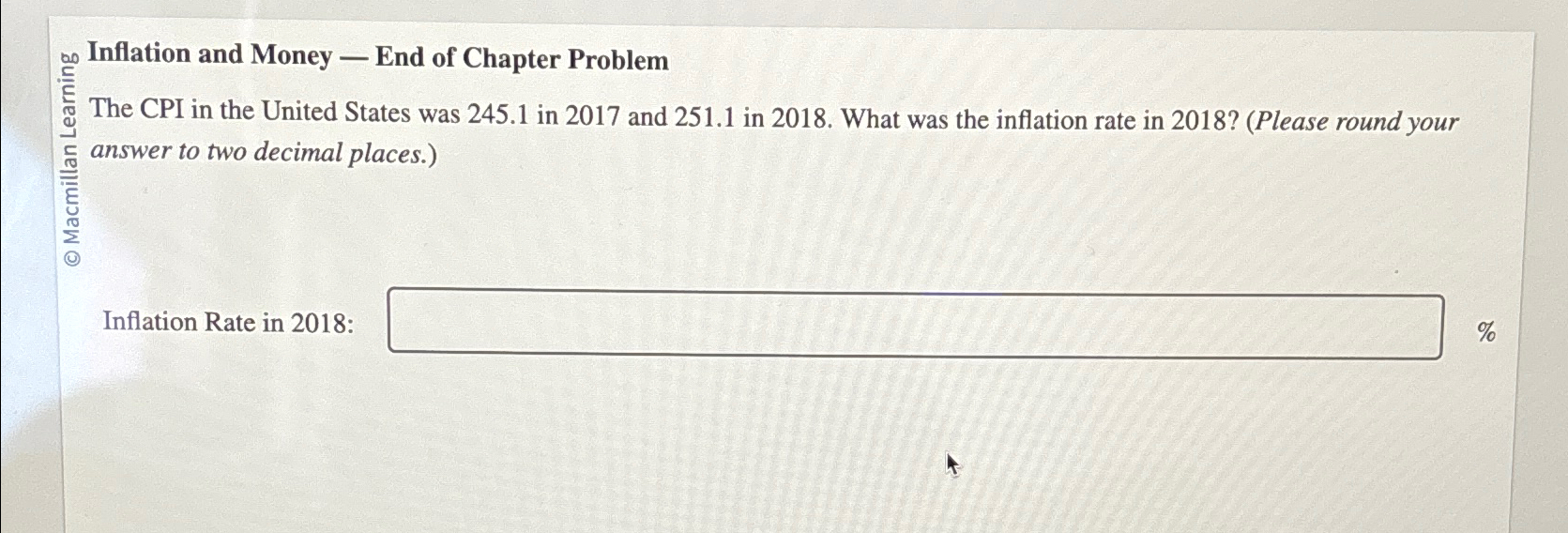Solved an Inflation and Money - ﻿End of Chapter | Chegg.com