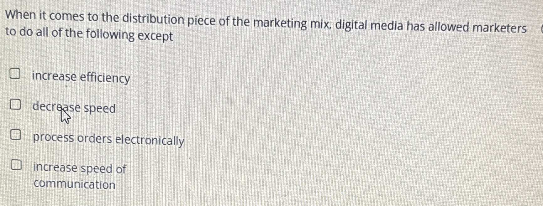 Solved When it comes to the distribution piece of the | Chegg.com