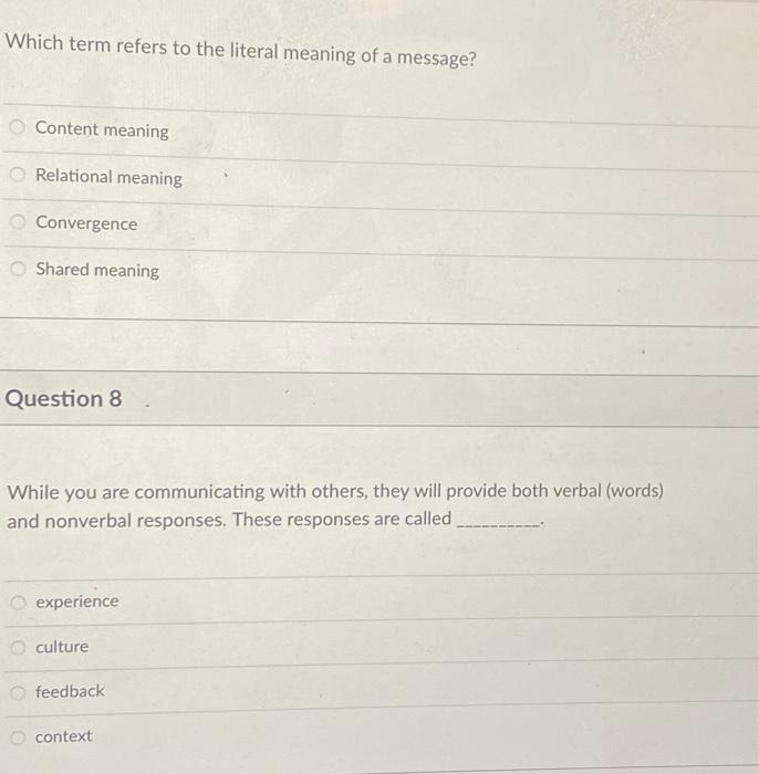 Which term refers to the literal meaning of a | Chegg.com