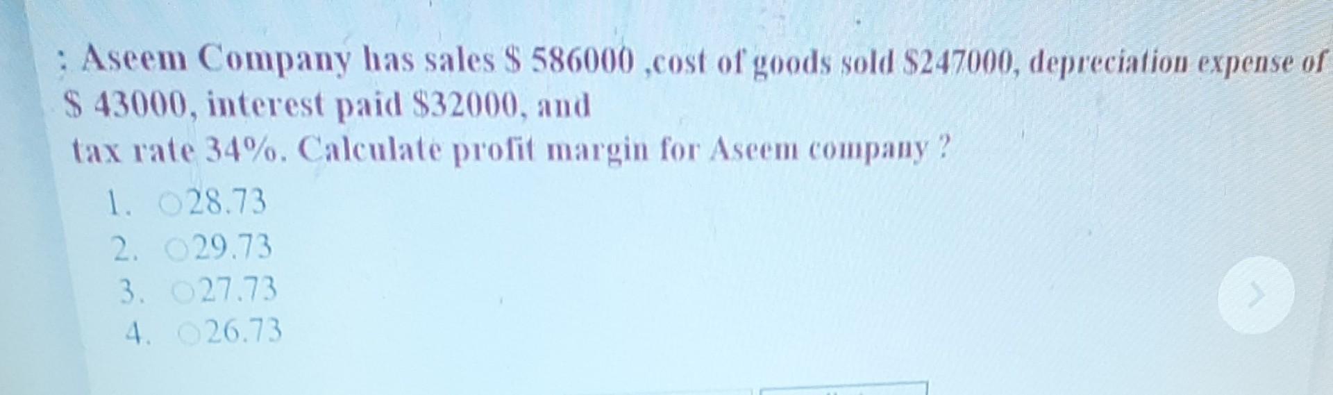 Solved : Aseem Company has sales $586000, cost of goods sold | Chegg.com