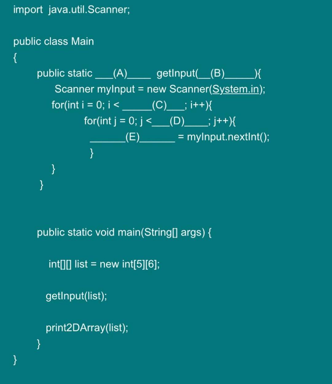 Solved 1. What is the return type for the method getInput? | Chegg.com