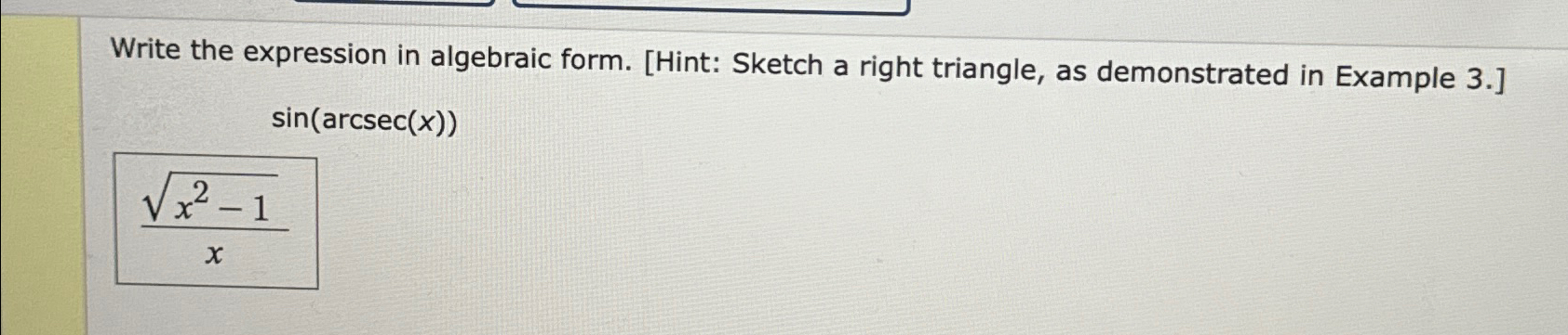 Solved Write the expression in algebraic form. [Hint: Sketch | Chegg.com