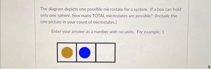 Solved The diagram depicts one possible microstate for a | Chegg.com