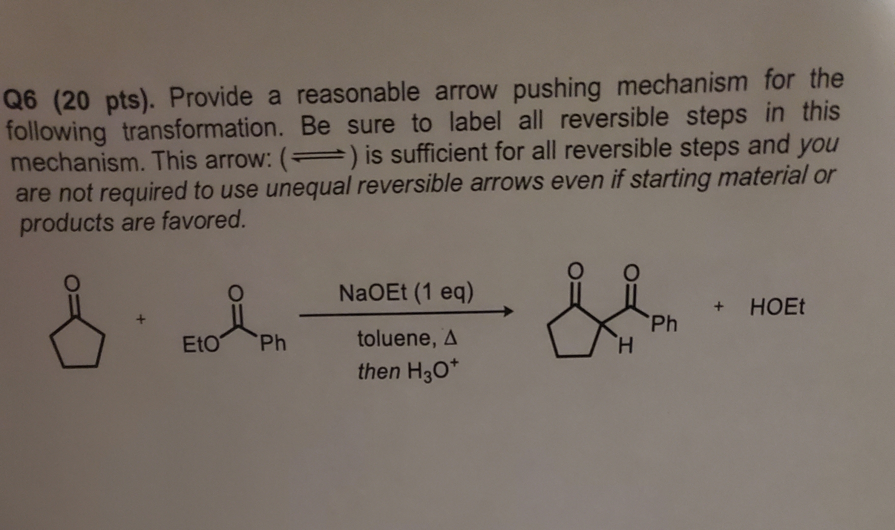 Solved Q6 (20 ﻿pts). ﻿Provide a reasonable arrow pushing | Chegg.com